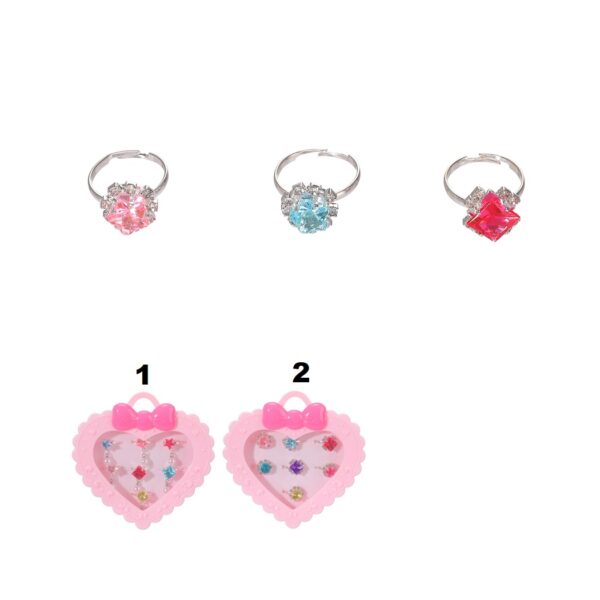 Shiny Rings in Heart Container (7 pcs) – MINISO Bahrain